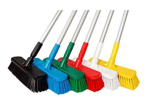 Hygiene Broom - Colour Coded (COMPLETE WITH ALUMINIUM HANDLE) - Maxproducts